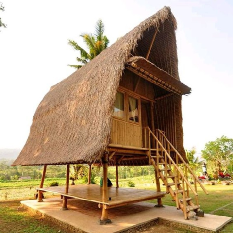 7 Desain Rumah Bambu Sederhana - Ruang Rupa Arsitek